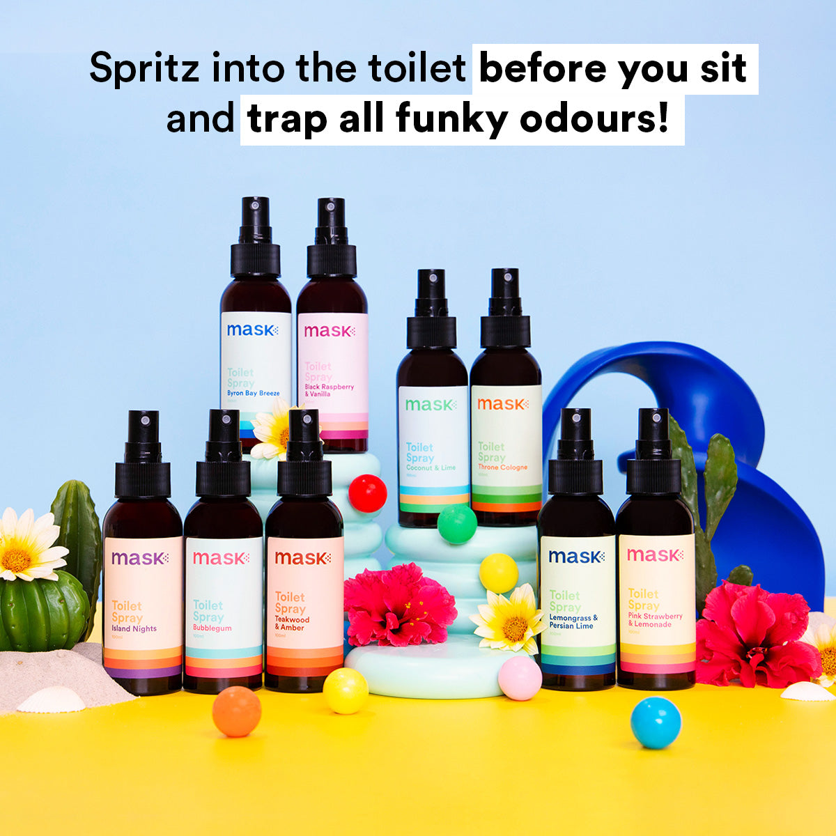 Toilet Sprays | Choose From 12 Fragrances | Australian Made - Mask Co