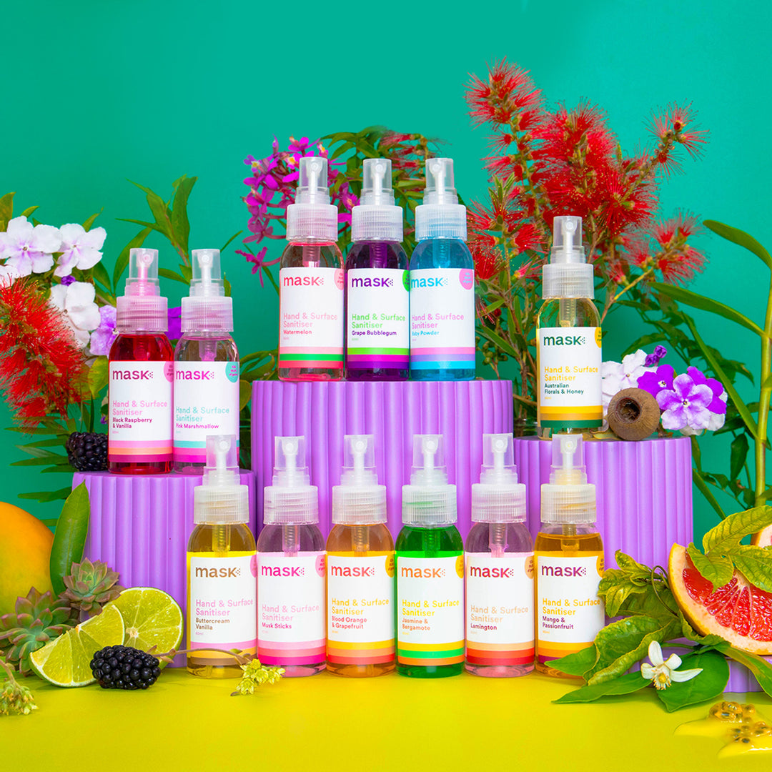 Hand & Surface Sanitisers - choose from 12 fragrances - Mask Co